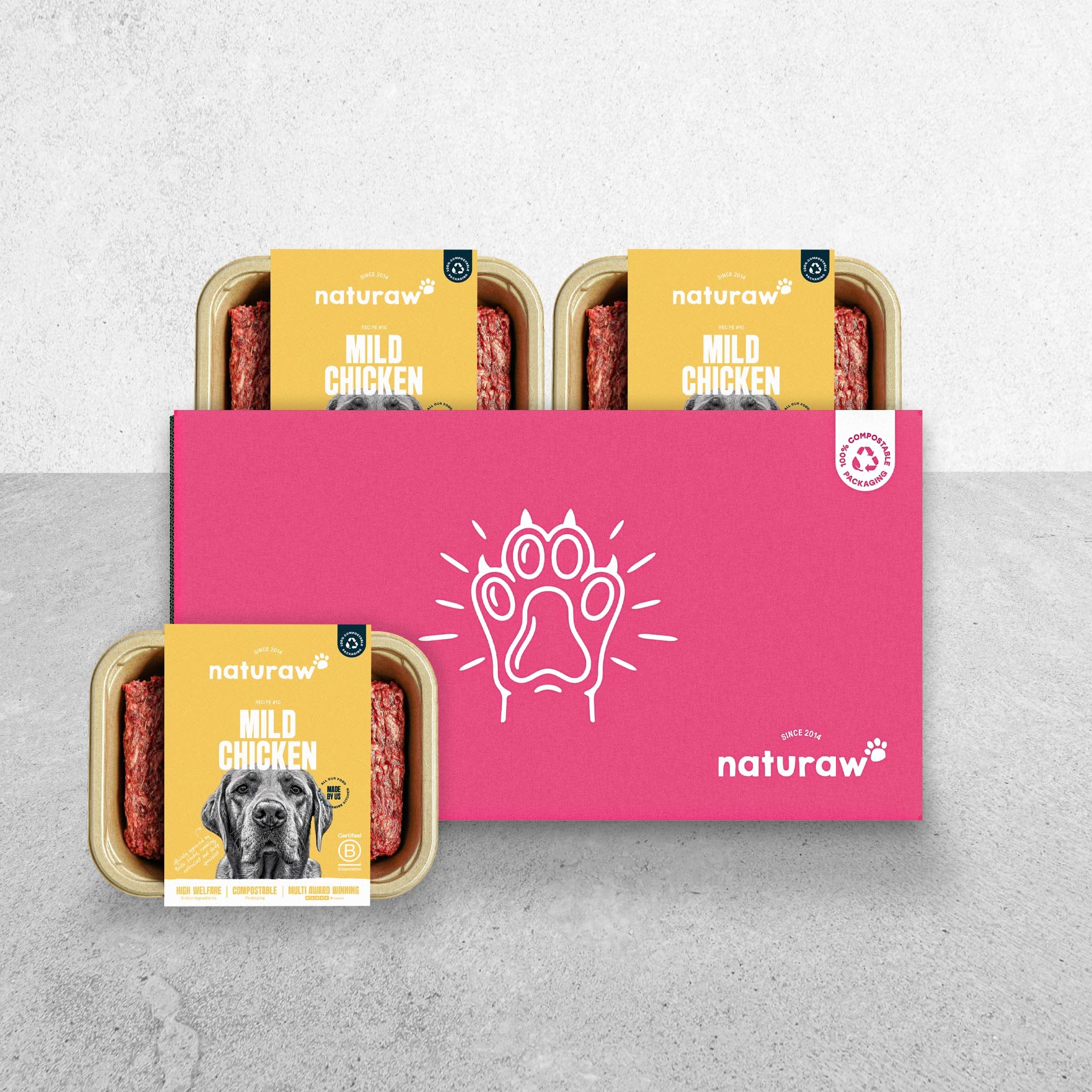 Mild Free Range Chicken Raw Dog Food | Naturaw